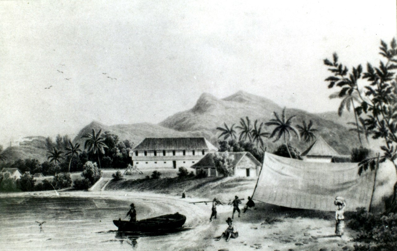 Humåtak (Umatac) Bay in the early 1800s.