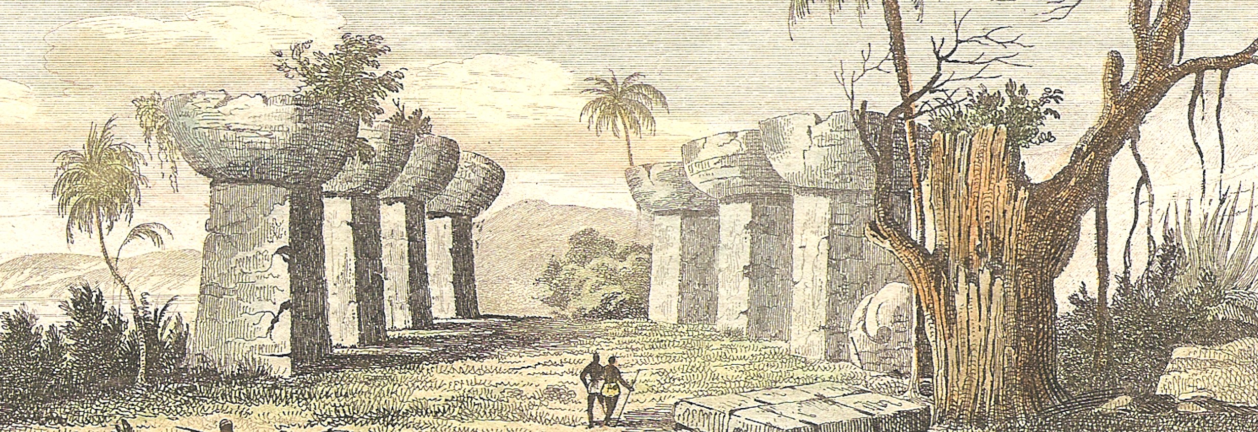 A 19th century drawing of I Gima'Tåga or the House of Tåga